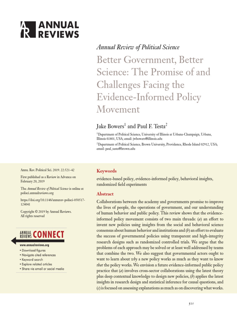 Evidence-Informed Policy Movement Insights | PDF | Evidence Based ...