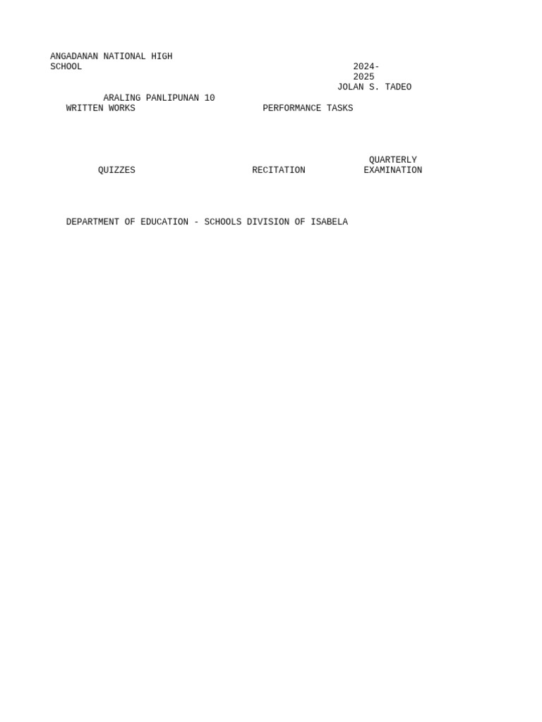 Class Card 2024 | PDF