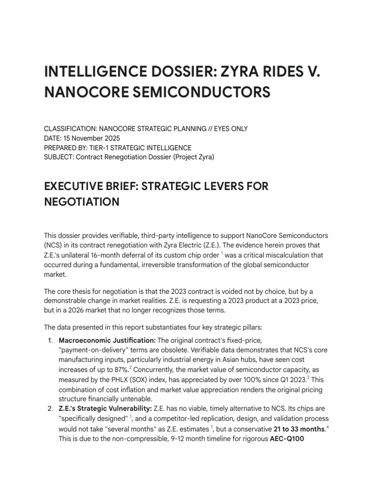 Semiconductor Renegotiation Intelligence Dossier | PDF | Verification ...