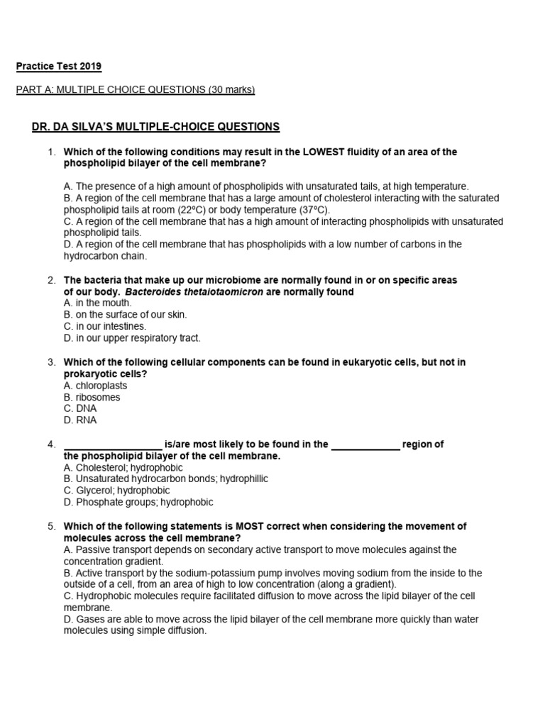 Biology 1a03 Test 1 Exam Pack | PDF | Mitochondrion | Sense (Molecular ...