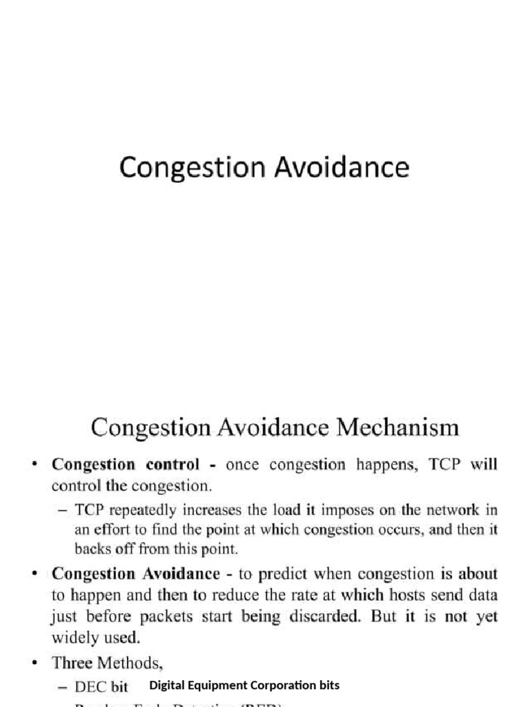 Congestion Avoidance | PDF