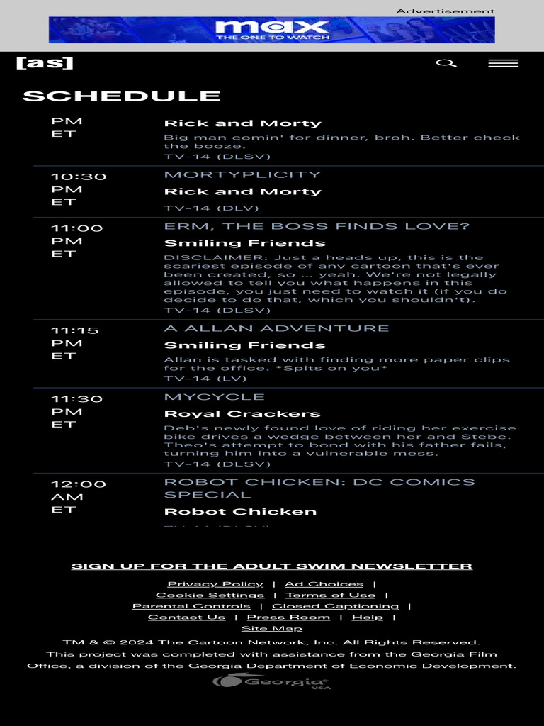 Adult Swim Schedule | PDF