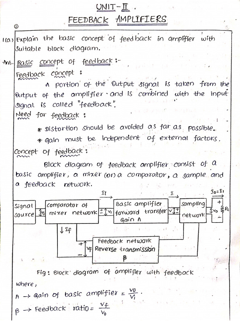 Iiece - Eca - Unit - 2 - Feedback Amplifiers | PDF