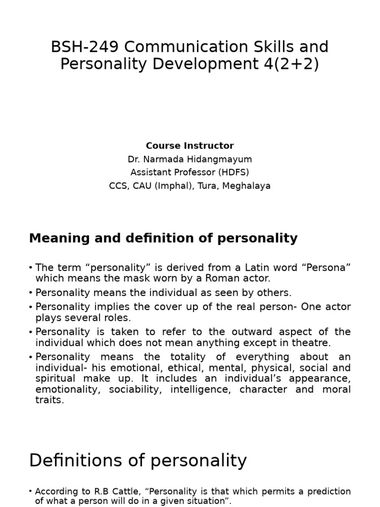 Understanding Personality Development | PDF | Psychology | Behavioural ...