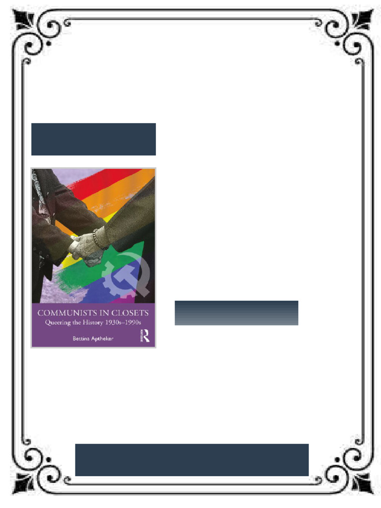 Communists in Closets Queering the History 1930s 1990s 1st Edition ...