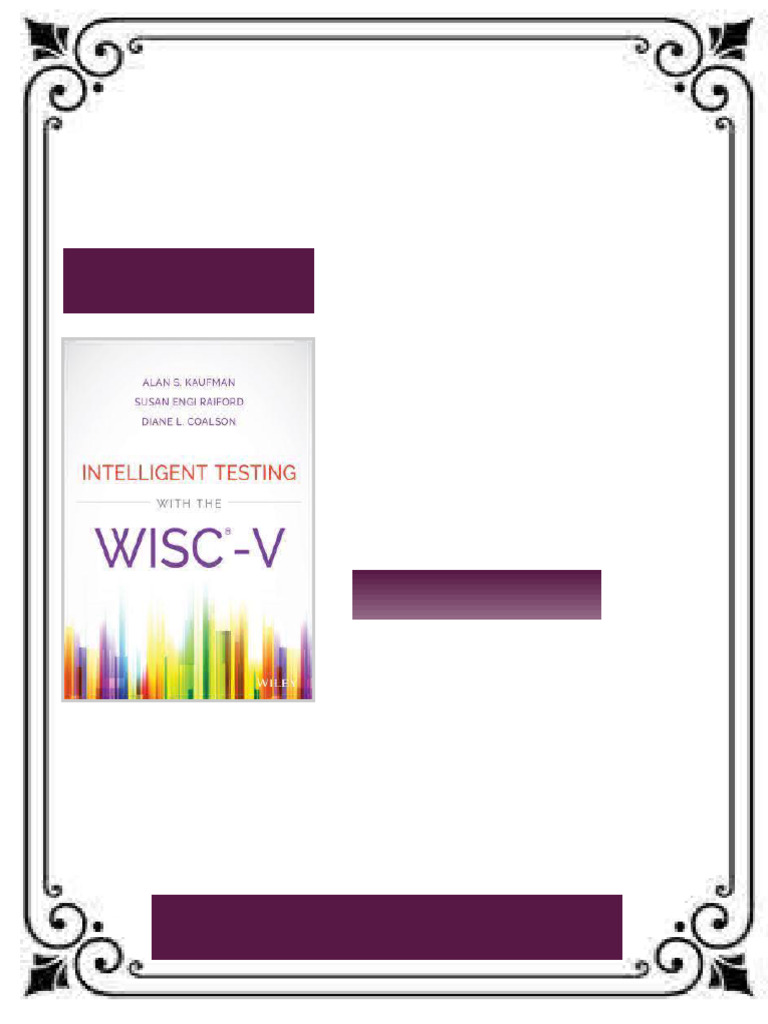 Intelligent Testing with the Wisc V Alan S. Kaufman ebook downloadable ...