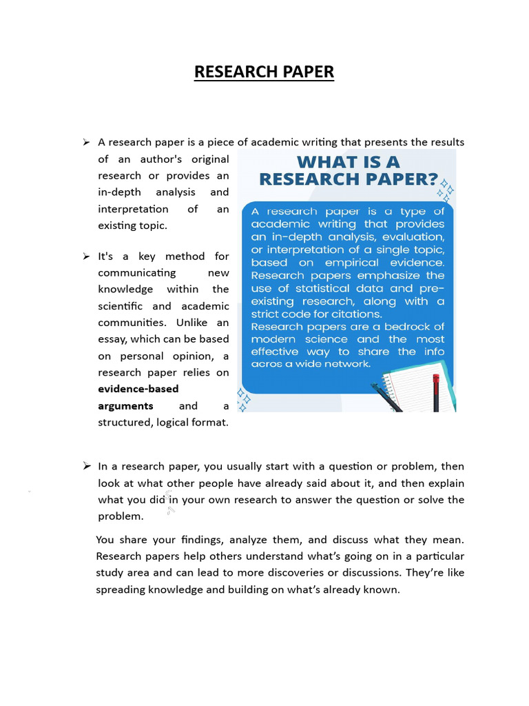 Understanding Research Papers and Journals | PDF | Academic Publishing ...
