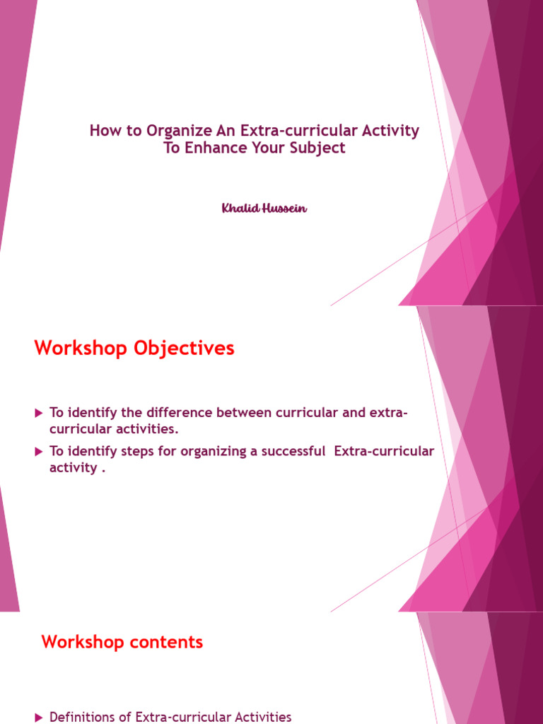 Organizing Successful Extra-Curricular Activities | PDF | Curriculum ...