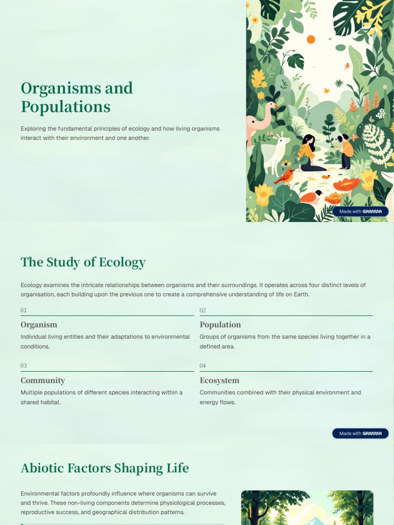 Organisms and Populations | PDF | Ecology | Natural Environment