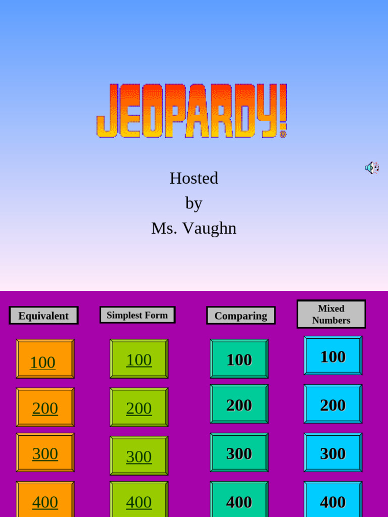 Jeopardy Fractions | PDF