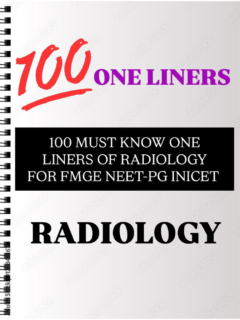 100 One Liners Radiology | PDF