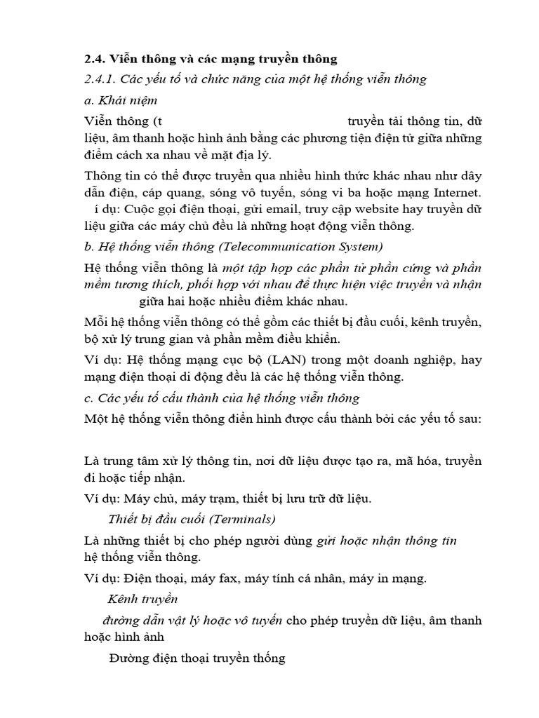 2.4 Vien thong va Mang | PDF