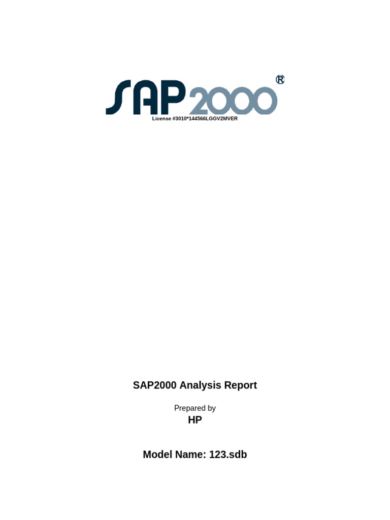 SAP2000 Analysis Report Overview | PDF | Structural Engineering