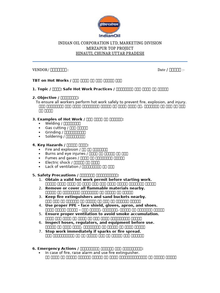 4.TBT Hazards of Hot Works | PDF
