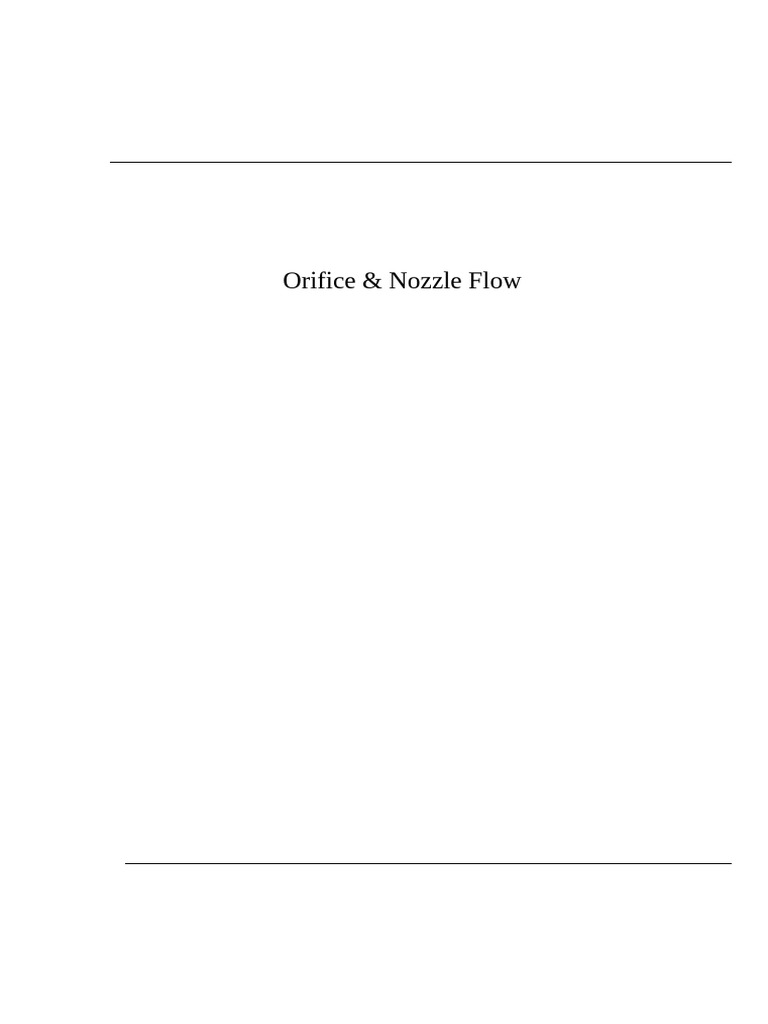 E8-flow experiment of orifice& nozzle | PDF | Nozzle | Continuum Mechanics