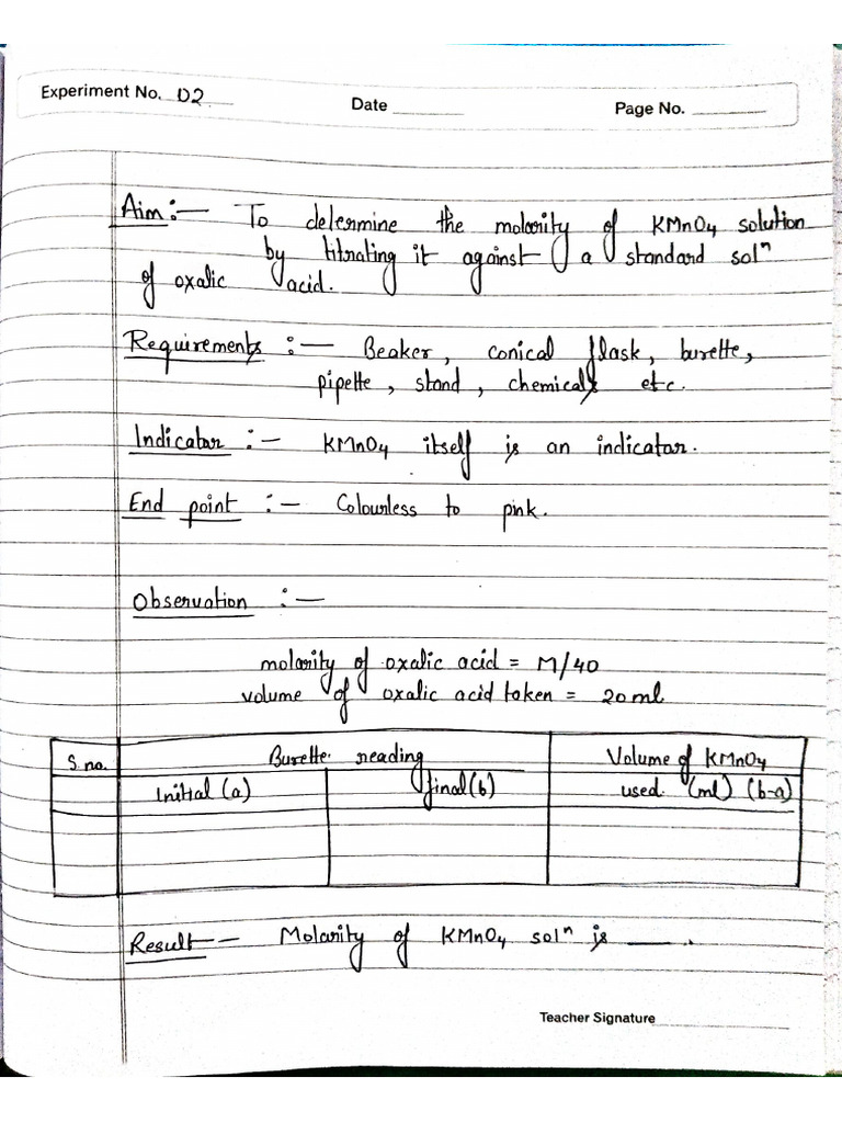 Chemistry Practical Part 2 | PDF