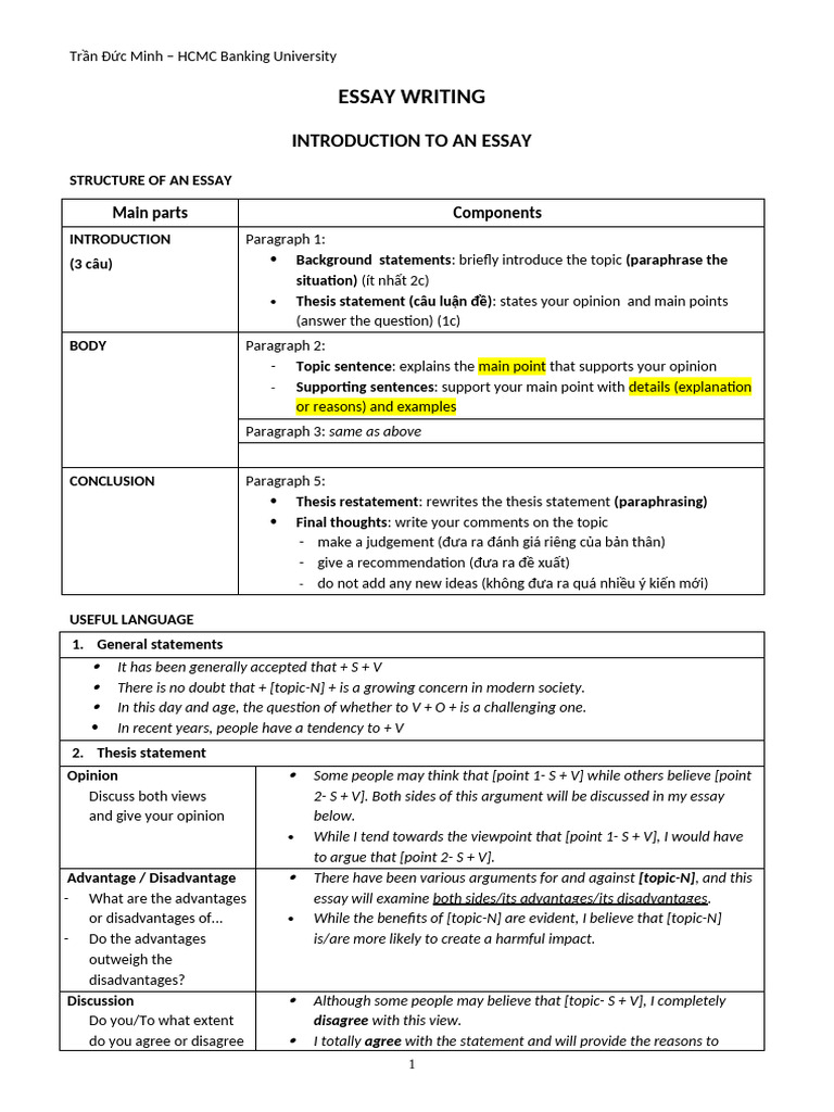 Essay Writing Guide for Students | PDF | Essays | Argument
