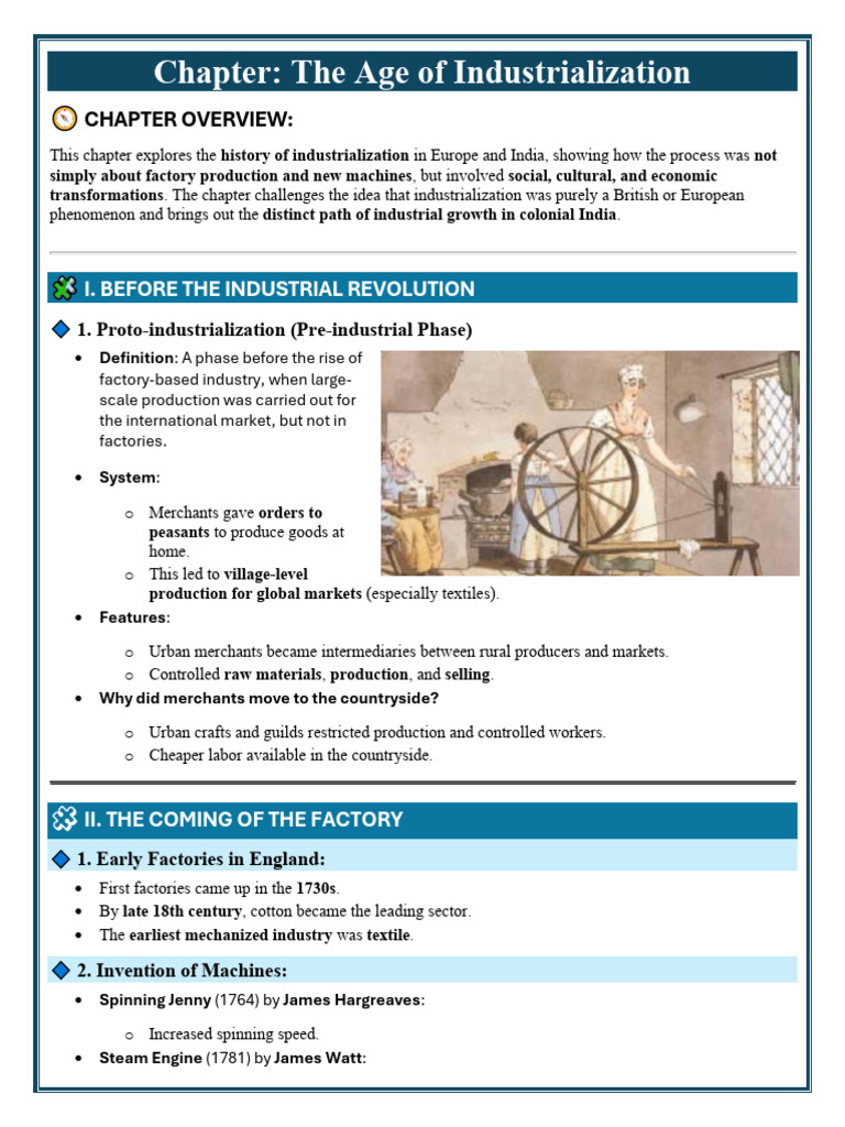 Chapter 4. The Age of Industrialization | PDF | Industrial Revolution ...