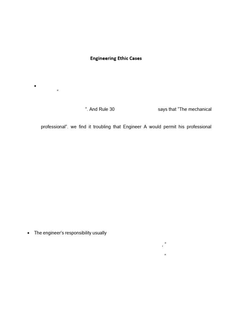Engineering Ethics Cases - ME Laws | PDF