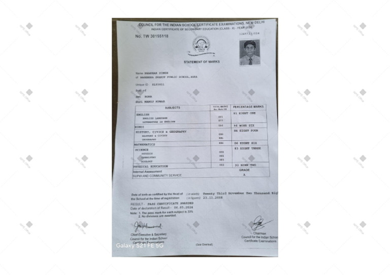 High School Marksheet | PDF