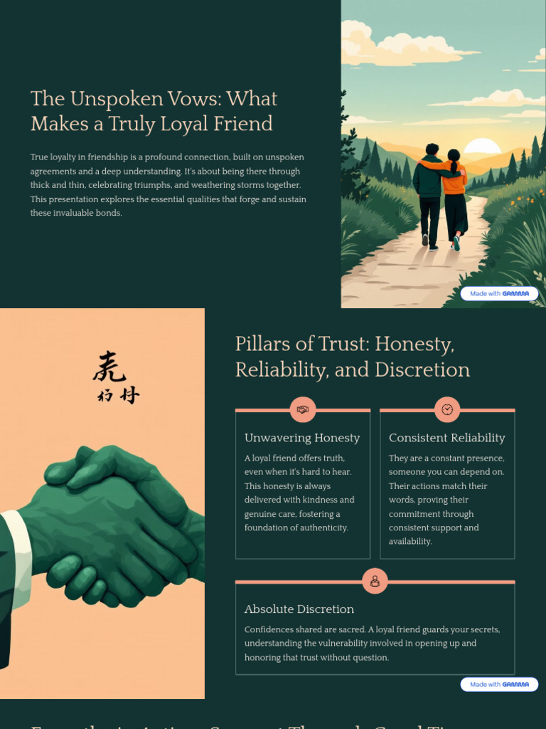 The Unspoken Vows What Makes A Truly Loyal Friend | PDF | Friendship ...