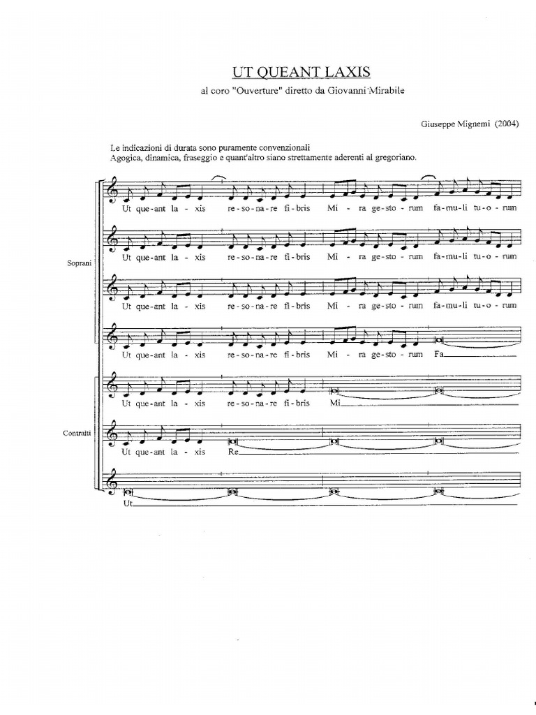 Ut Queant Laxis Mignemi | PDF