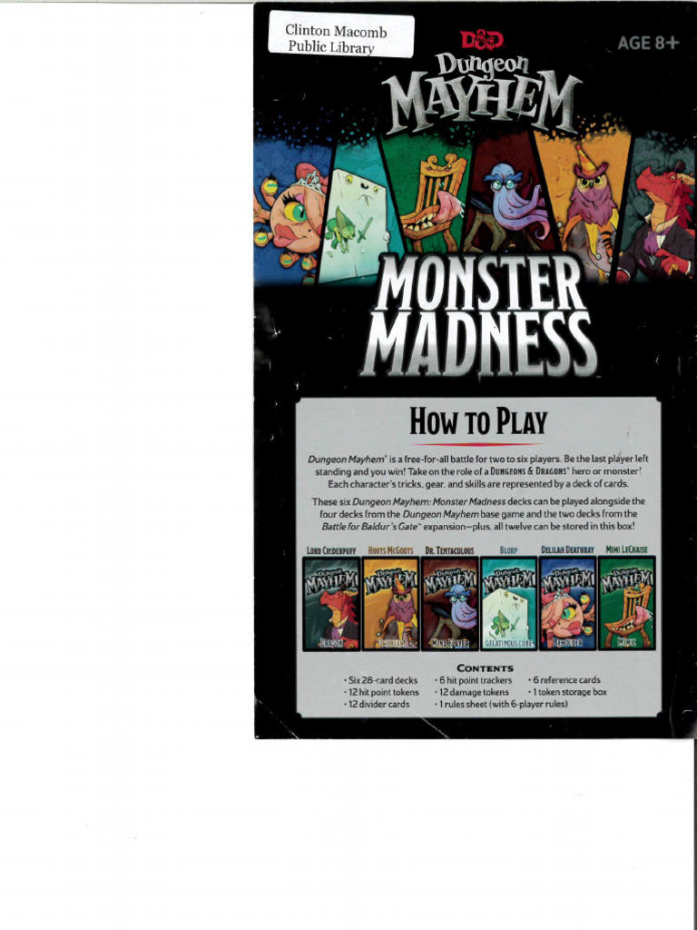 Dungeon Mayhem Monster Madness | PDF