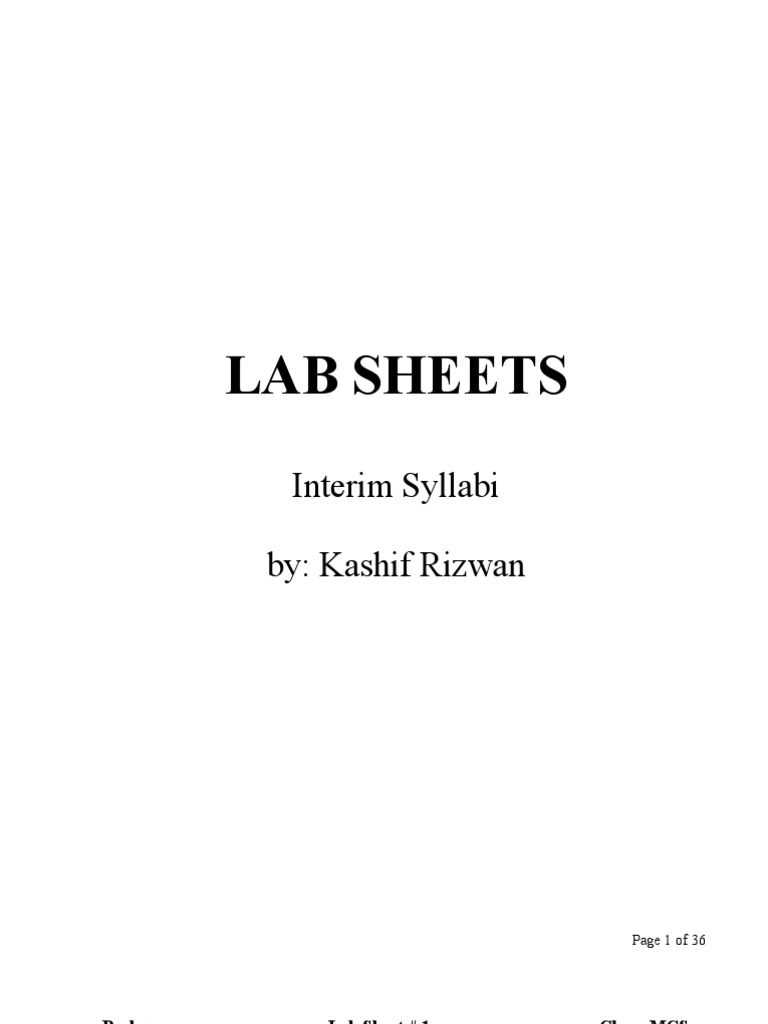 Prolog Lab Sheets | Download Free PDF | Logic | First Order Logic