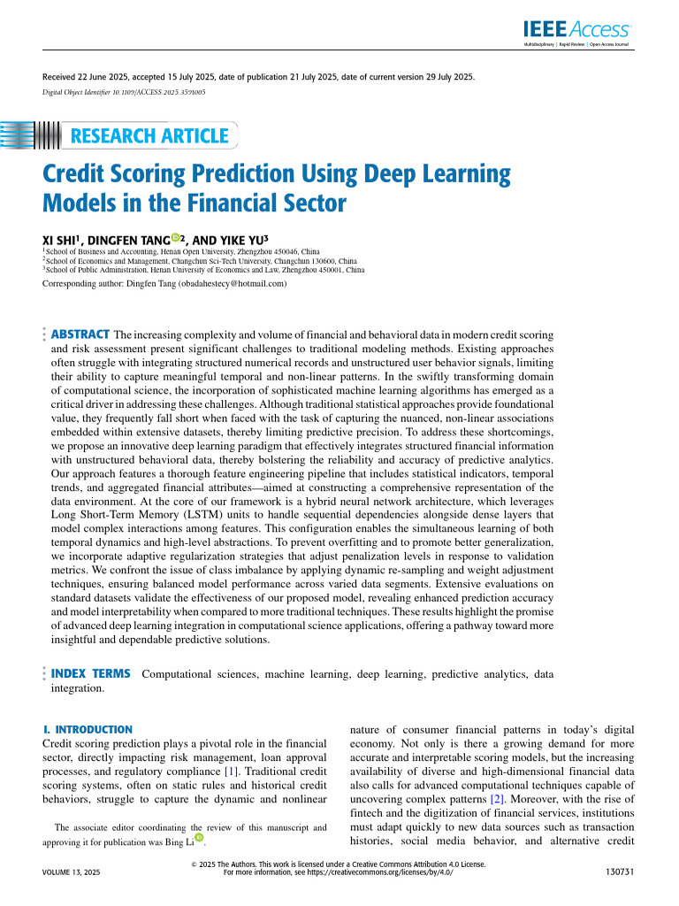 Deep Learning for Credit Scoring Prediction | PDF | Deep Learning ...