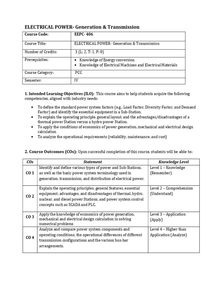 Eepc 406 | PDF | Electric Power Transmission | Power Station
