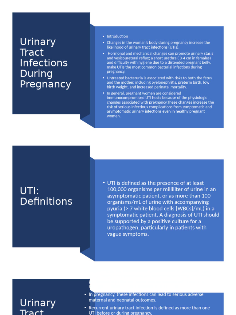 Urinary Tract Infections in Pregnancy | PDF | Urinary Tract Infection ...