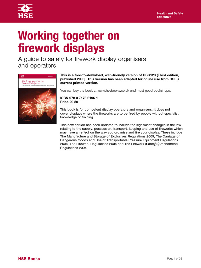 Firework Display Safety Guide | PDF | Fireworks | Occupational Safety ...