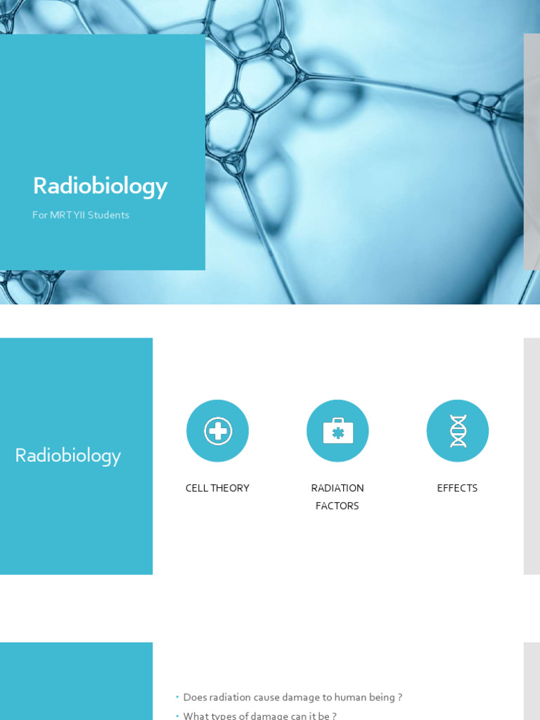 Understanding Radiobiology for Students | PDF | Radiation | Ionizing ...