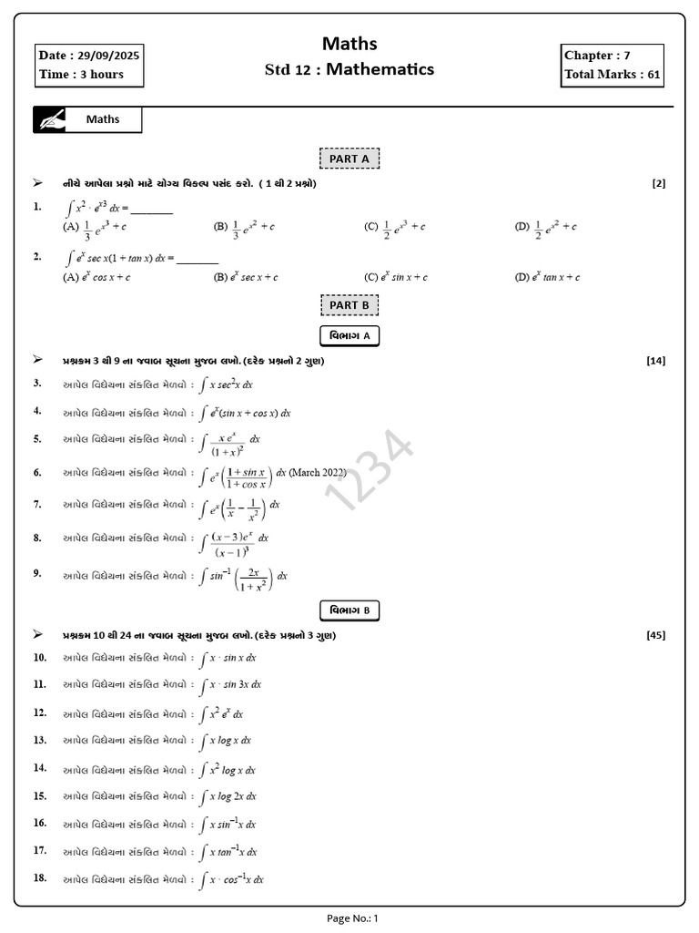 Std 12 Maths Chapter 7 Solutions | PDF | Chess Theory | Chess Openings