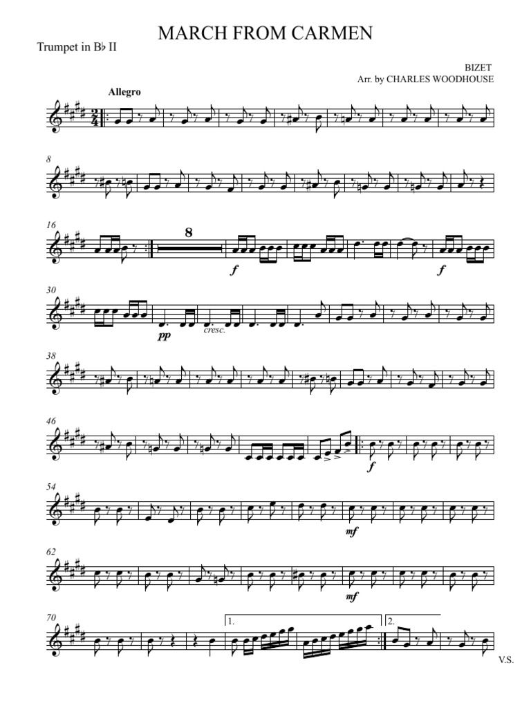 March From Carmen - Trumpet in BB II | PDF