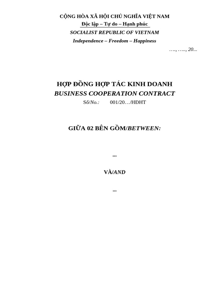 Business Cooperation Contract | PDF