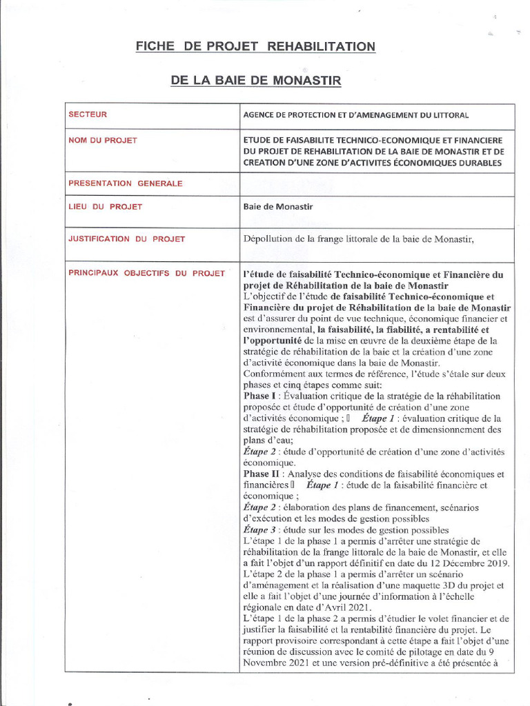 Fiche de Projet | PDF