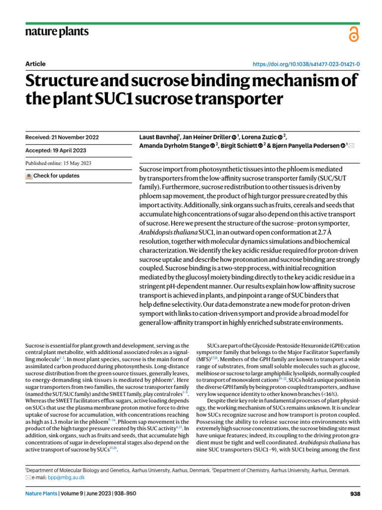 s41477-023-01421-0 | PDF | Plants | Biomolecules