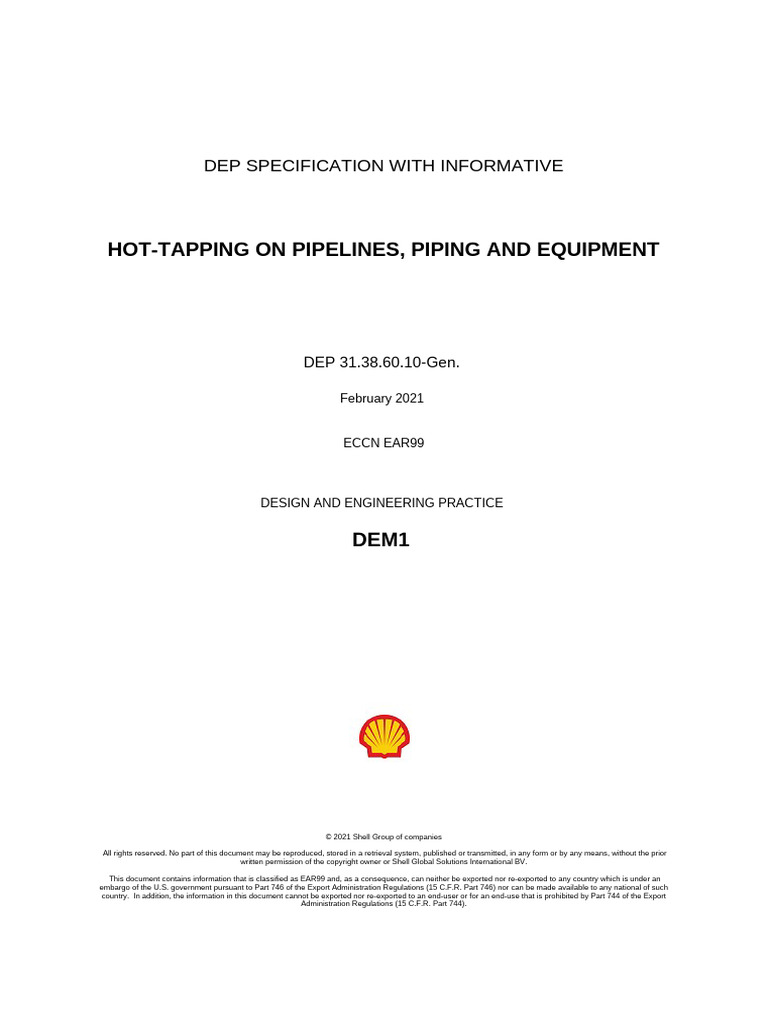 Hot-Tapping Guidelines for Pipelines | PDF | Pipe (Fluid Conveyance ...