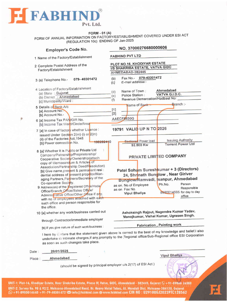 Esi Form 01a | PDF | Taxes | Money