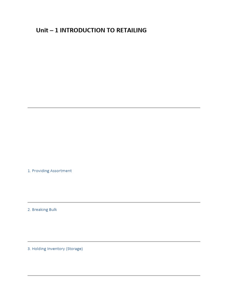 Introduction to Retailing Concepts | PDF | Retail | E Commerce