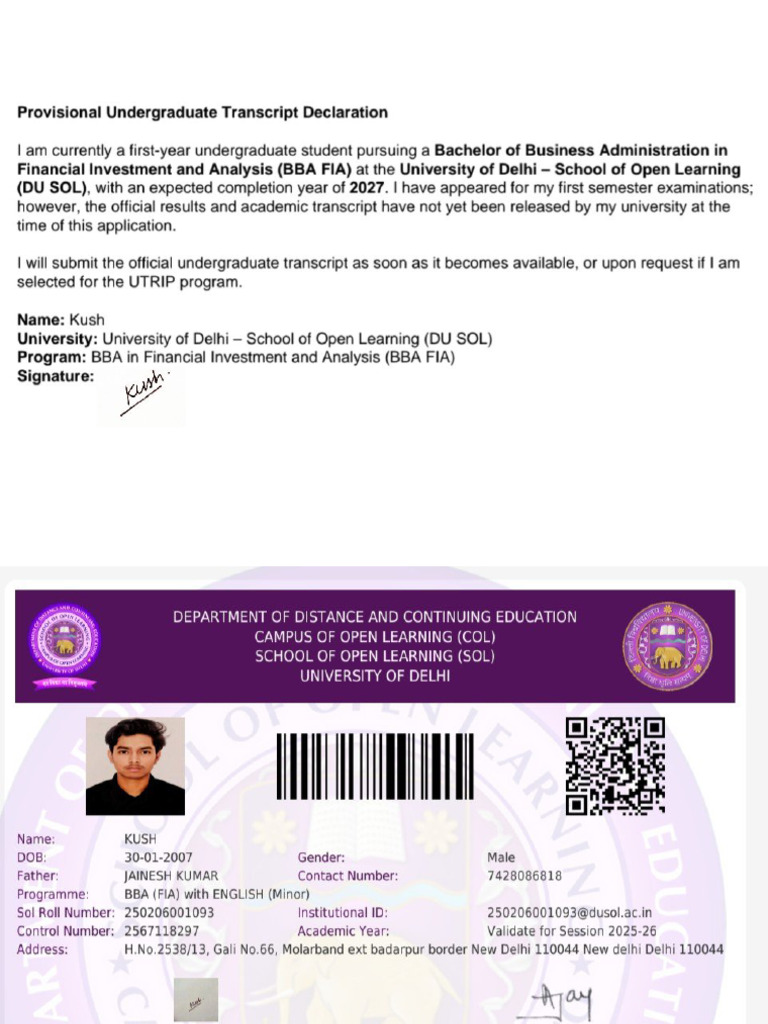 Academic Transcript | PDF
