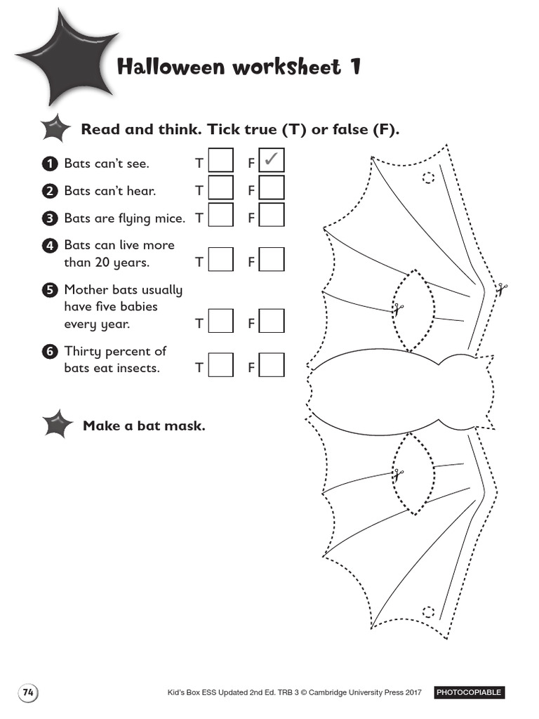 KB3 Festivals Halloween Worksheet 1 | PDF