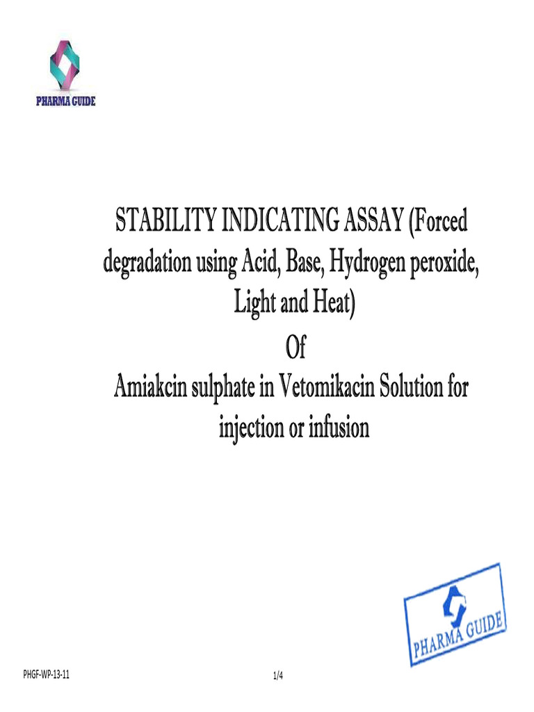 16 - Stability Indicating Assay | PDF | Hydrogen Peroxide | Sodium ...