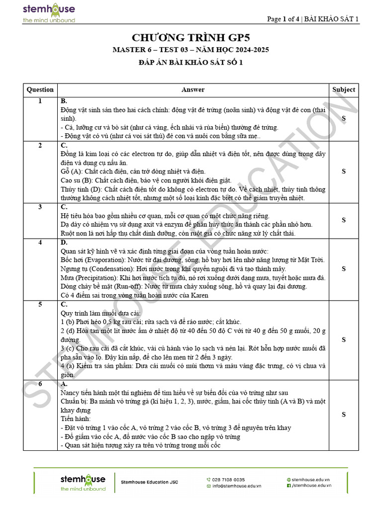 m624 - Test 03 - bks1 - Dap An Trac Nghiem | PDF