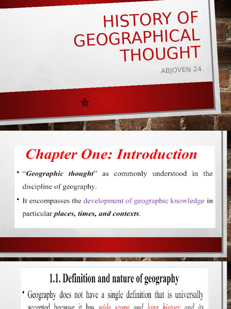 History of Geographical Thought | PDF