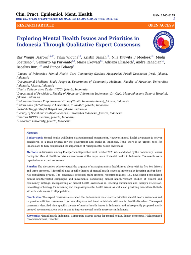Exploring Mental Health Basrowi 2024 | PDF | Mental Health | Mental ...