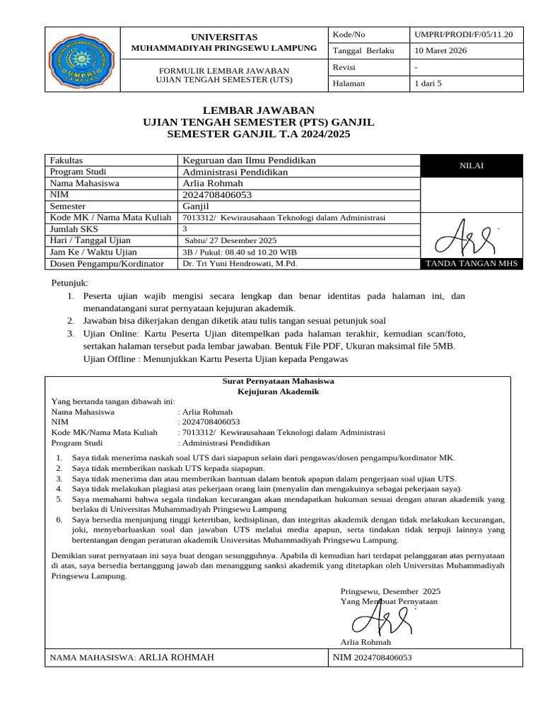 UaA ARLIA BU TRI | PDF