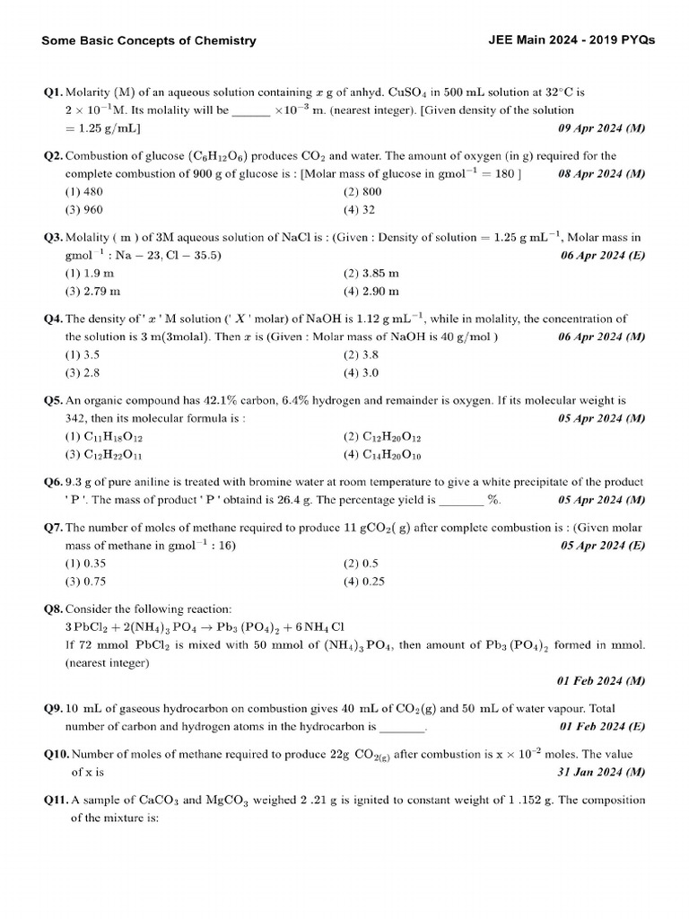 Some Basic Concept of Chemistry | PDF
