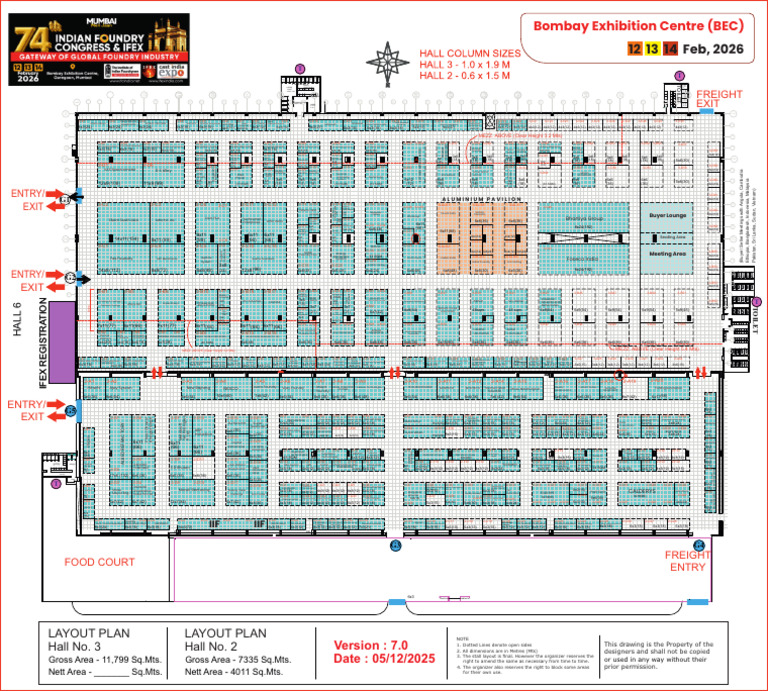 IFEX 2026 Hall 2 and 3 Layout | PDF